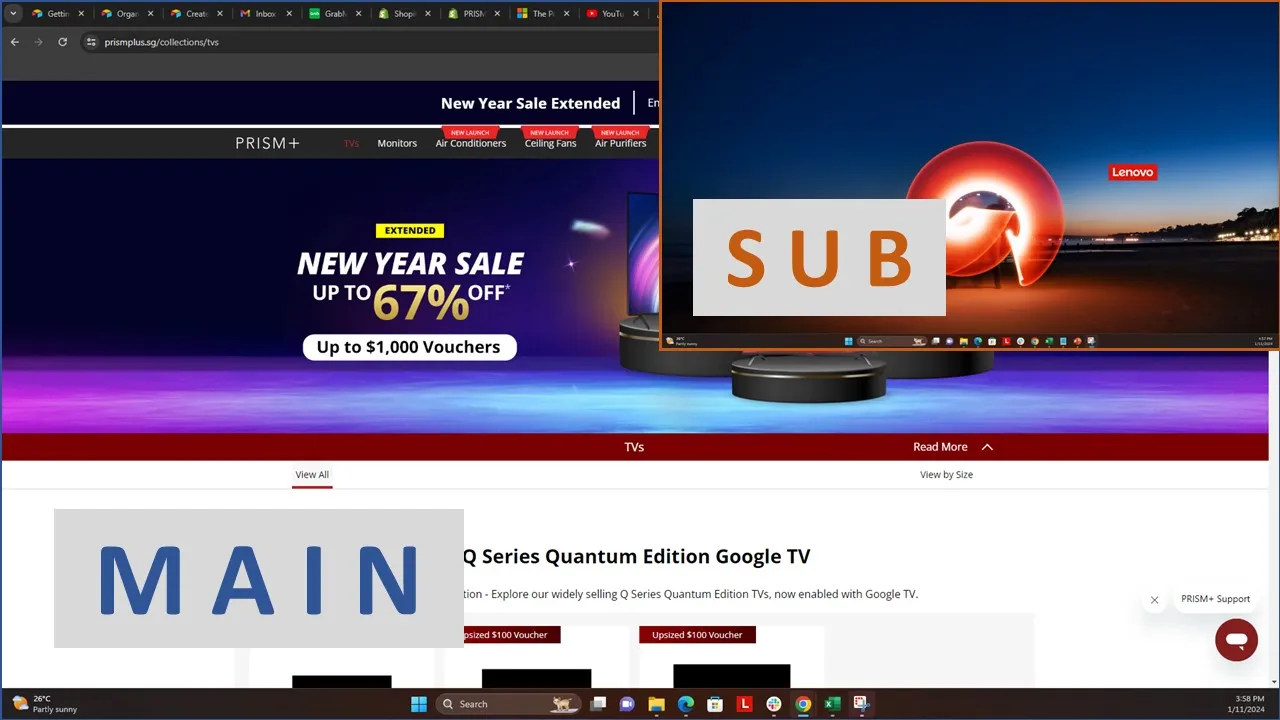 How to enable Picture-in-Picture (PIP) or Picture-by-Picture (PBP)?